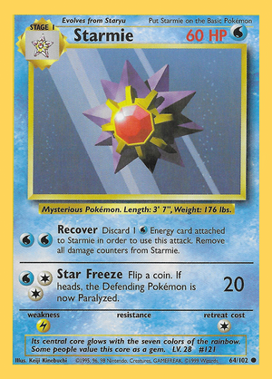 Starmie (64/102) - Base (Unlimited) Value - GoCollect