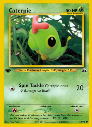 Caterpie (53/75) - Neo Discovery (1st Edition) Value - GoCollect