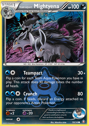 Team Aqua's Mightyena (18/34) - Double Crisis (Reverse Holo) Value ...
