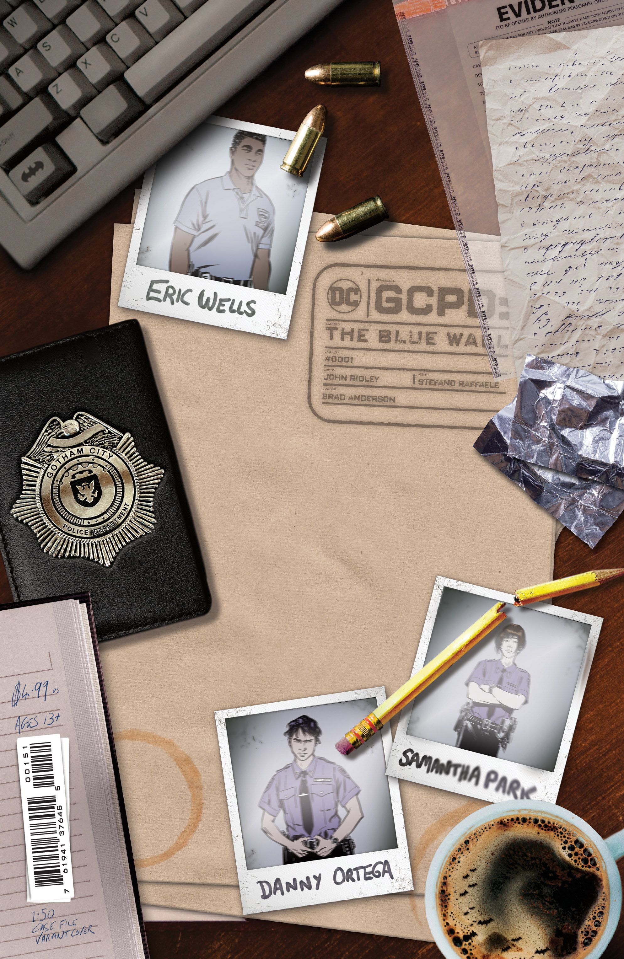 GCPD: The Blue Wall #1 (Cvr D Inc 1:50 Stefano Raffaele Case File Card ...