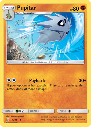 Pupitar (80/181) - Team Up (Reverse Holo) Value - GoCollect