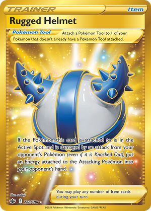 Rugged Helmet (Trainer: Pokémon Tool) (228/198) - Chilling Reign Value ...