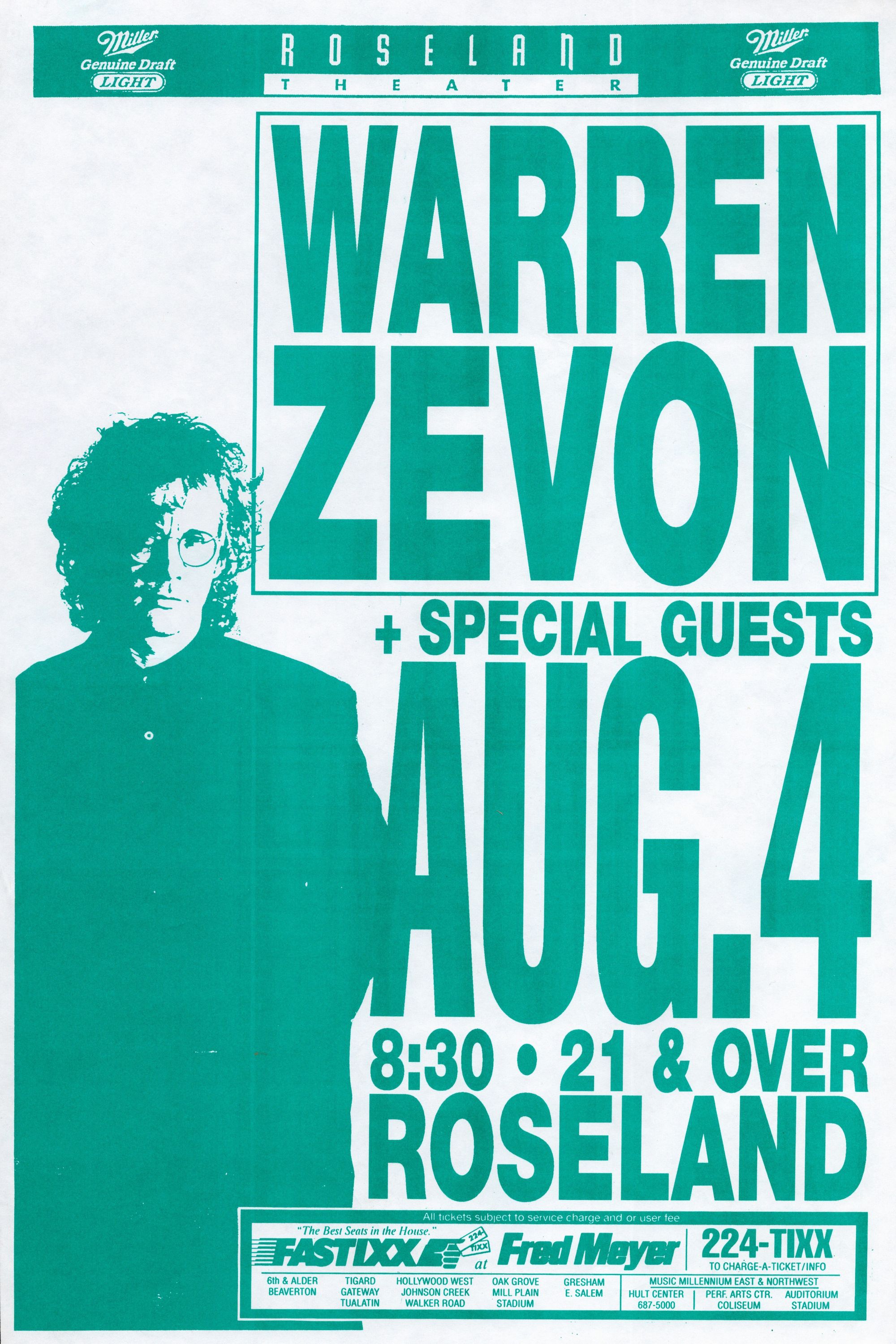 Warren Zevon Roseland Theater 1992 Value - GoCollect