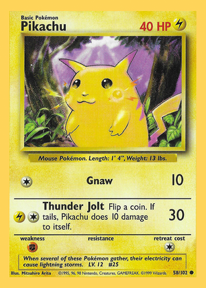 Pikachu (58/102) - Base (Unlimited) Value - GoCollect
