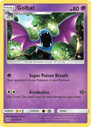 Golbat (55/149) - Sun & Moon Value - GoCollect (golbat-55-149-sun-moon )