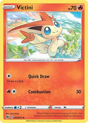 Victini (7/73) - Champion's Path (Reverse Holo) Value - GoCollect