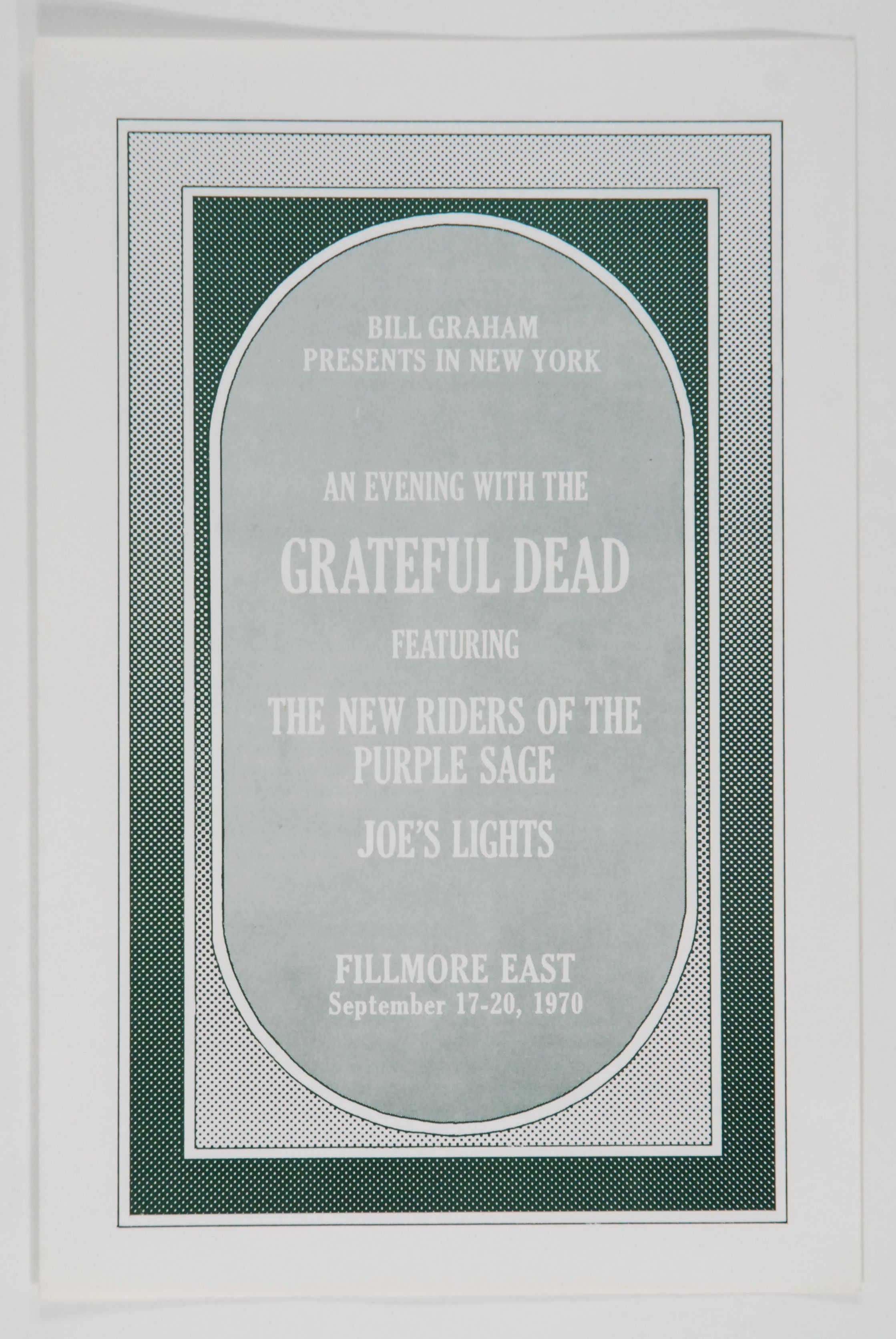 Grateful Dead The Fillmore East PROG 1970 Value - GoCollect