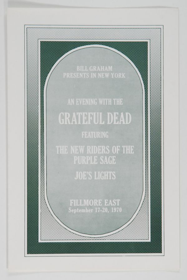 Grateful Dead The Fillmore East PROG 1970 Value - GoCollect (grateful ...