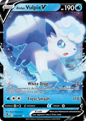 Alolan Vulpix V (33/195) - Silver Tempest Value - GoCollect (alolan-vulpix-v-33-195-silver-tempest )