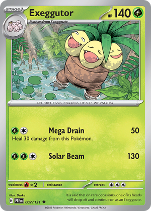 Exeggutor (2/131) - Prismatic Evolutions Value - GoCollect