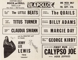 Jerry Lee Lewis Apollo Theatre Handbill 1957 Value - GoCollect
