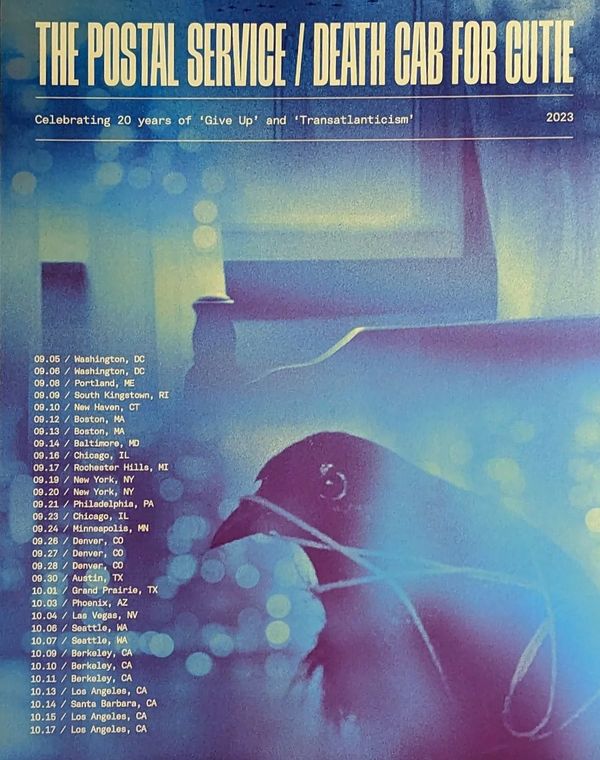 The Postal Service & Death Cab For Cutie Tour Poster 2023 Value ...