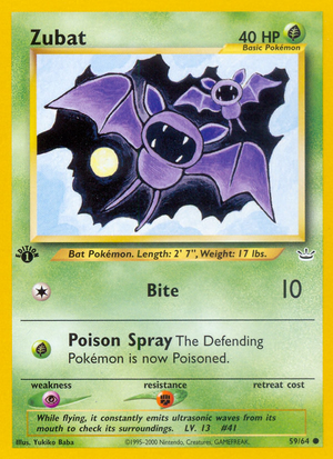 Zubat (59/64) - Neo Revelation Value - GoCollect (zubat-59-64-neo-revelation )