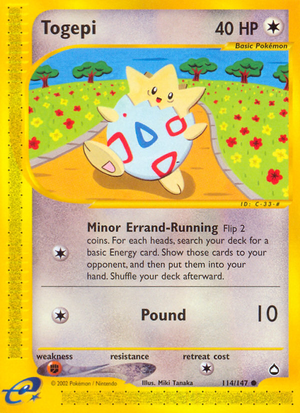 Togepi (114/147) - Aquapolis (Reverse Holo) Value - GoCollect