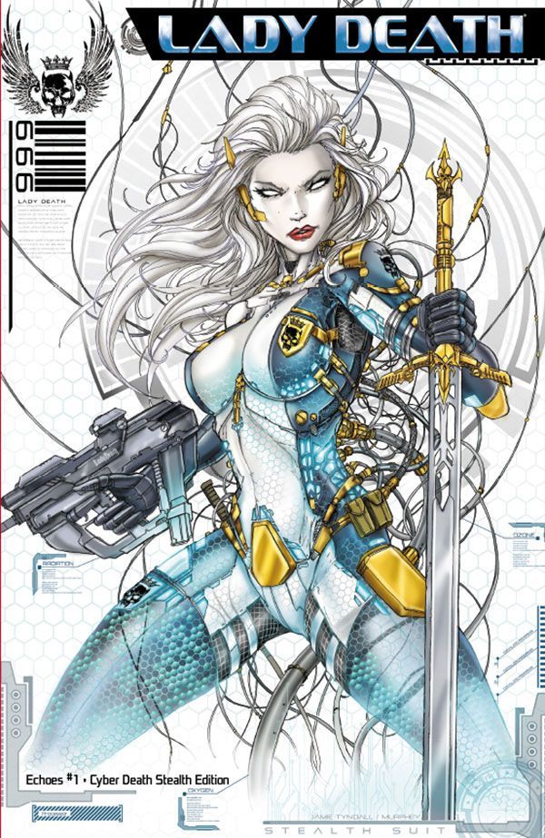 Lady Death: Echoes #1 (Cyber Death Stealth Edition) Value - GoCollect