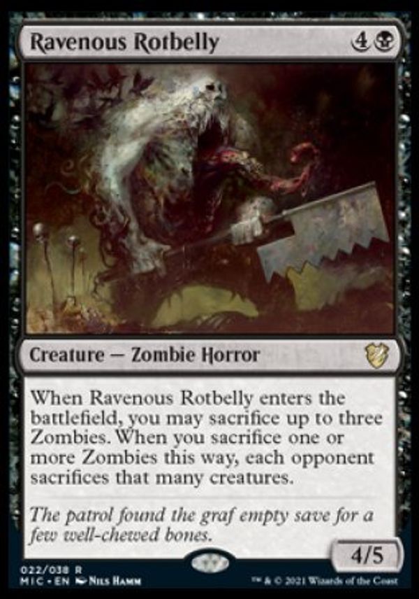 Ravenous Rotbelly (Innistrad Midnight Hunt Commander Decks) Value ...