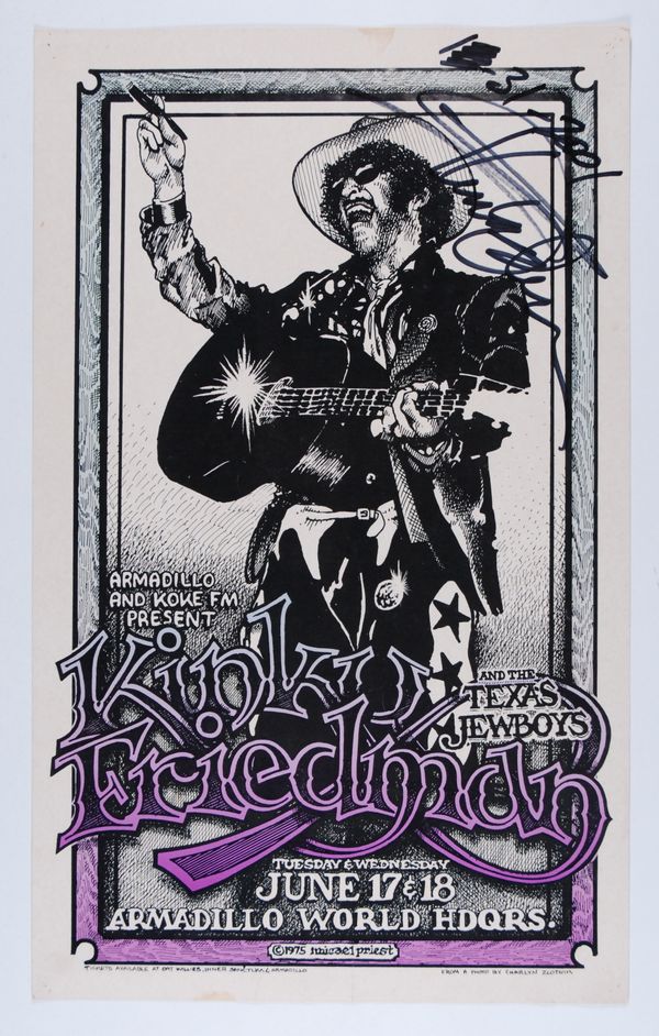 Kinky Friedman Armadillo World Headquarters 1975 Value - GoCollect (kinky-friedman-armadillo ...