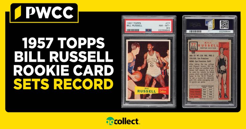 GoCollect Blog: 1957 Topps Bill Russell Rookie Card sets Record at PWCC!