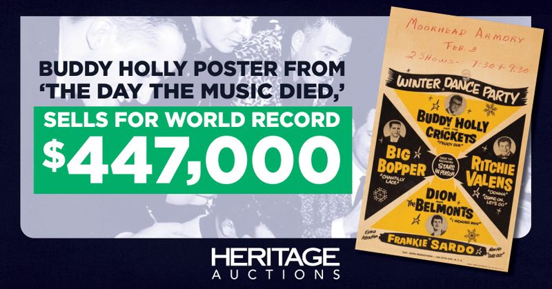 GoCollect Blog: The Rarest Known Buddy Holly Poster, From ‘The Day the ...