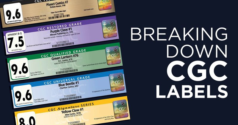 GoCollect Blog: Label Color Madness! A breakdown of the different CGC ...