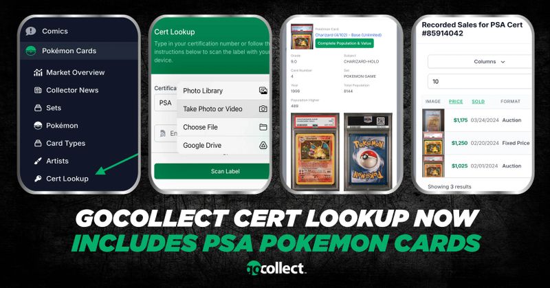 GoCollect Blog: GoCollect Cert Lookup Now Includes PSA Pokemon Cards