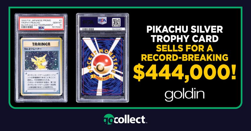 GoCollect Blog: Pikachu Silver Trophy card sells for a record-breaking ...