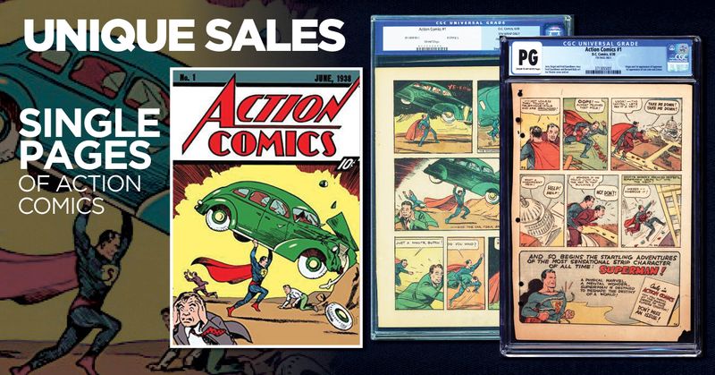 GoCollect Blog: Unique Sales: Single Pages of Action Comics #1